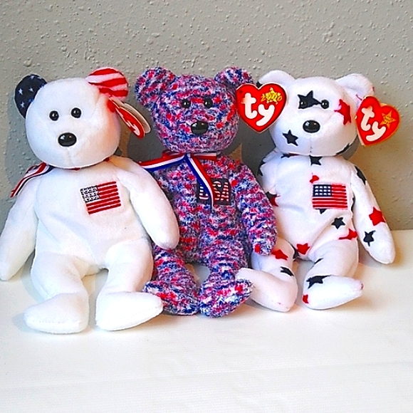Ty | Toys | Ty Beanie Baby Teddy Bear Usa America Red Cross Glory Stars ...